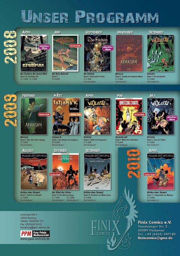 Winterprogramm 2008 – 2009 – Finix Comics