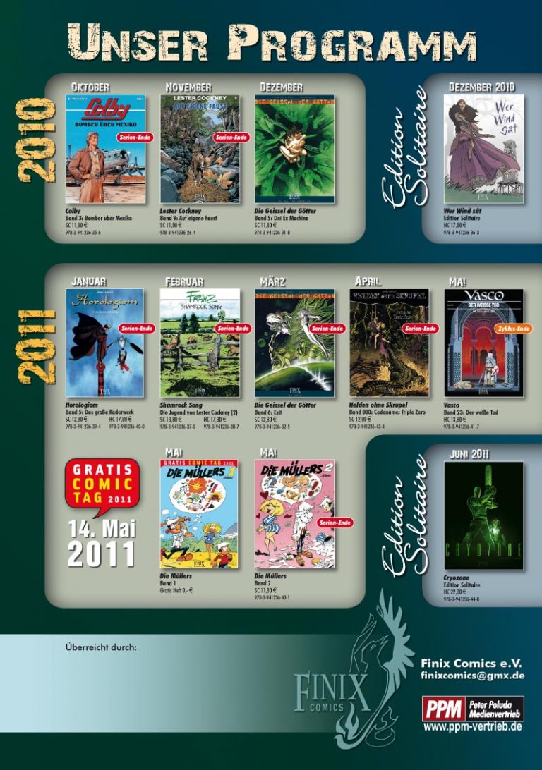 Winterprogramm 2010 – 2011 – Finix Comics