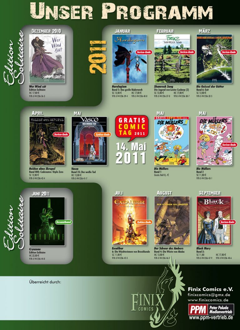 Sommerprogramm 2011 – Finix Comics